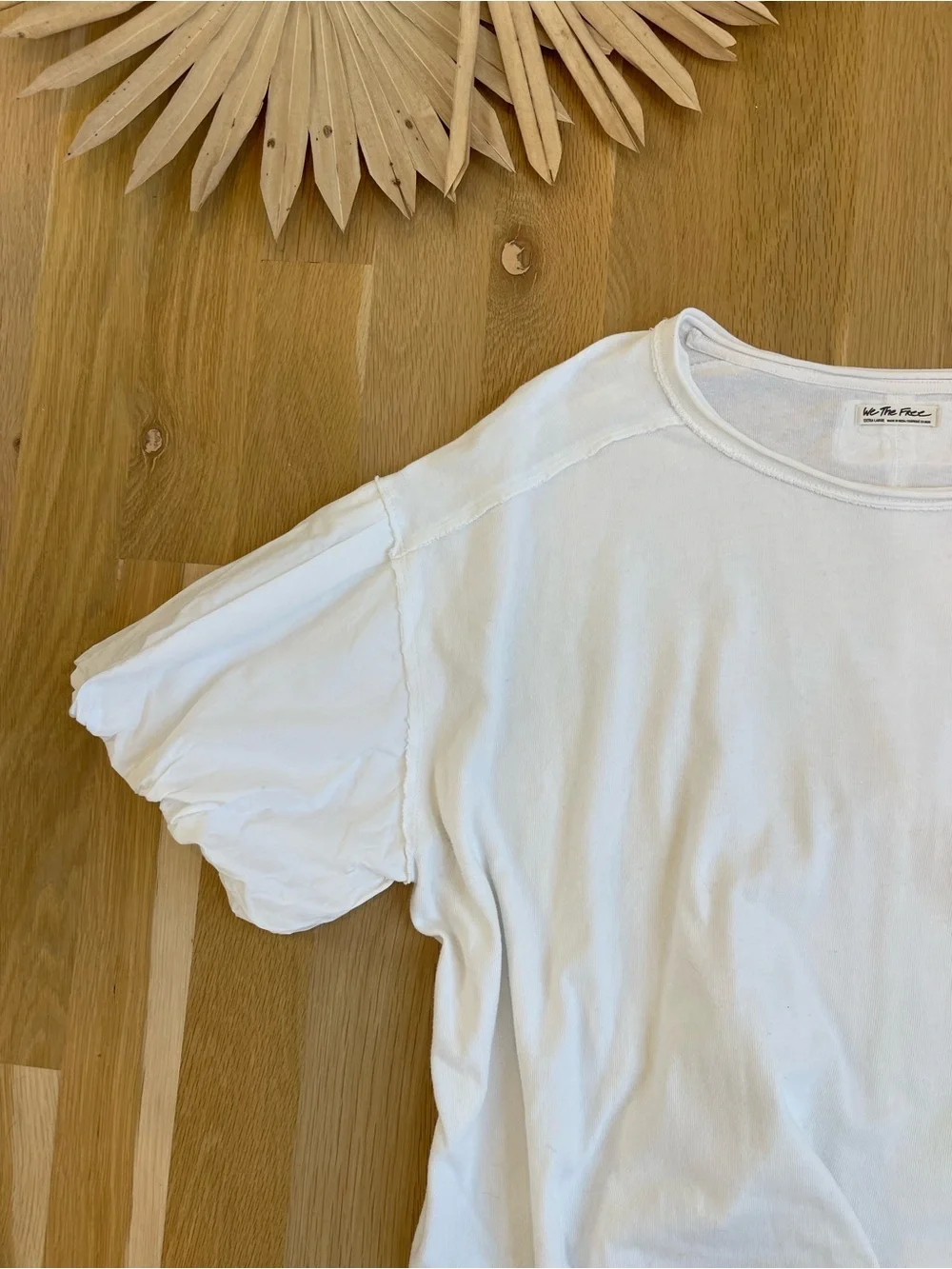 Free People | Tops | Free People We The Free Blossom Optic White Puff ...